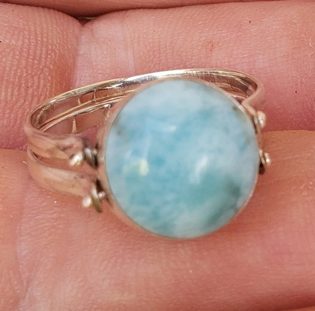 Flip 2 in 1 Blue LARIMAR-RED JASPER Gemstone 925 Sterling Silver ...
