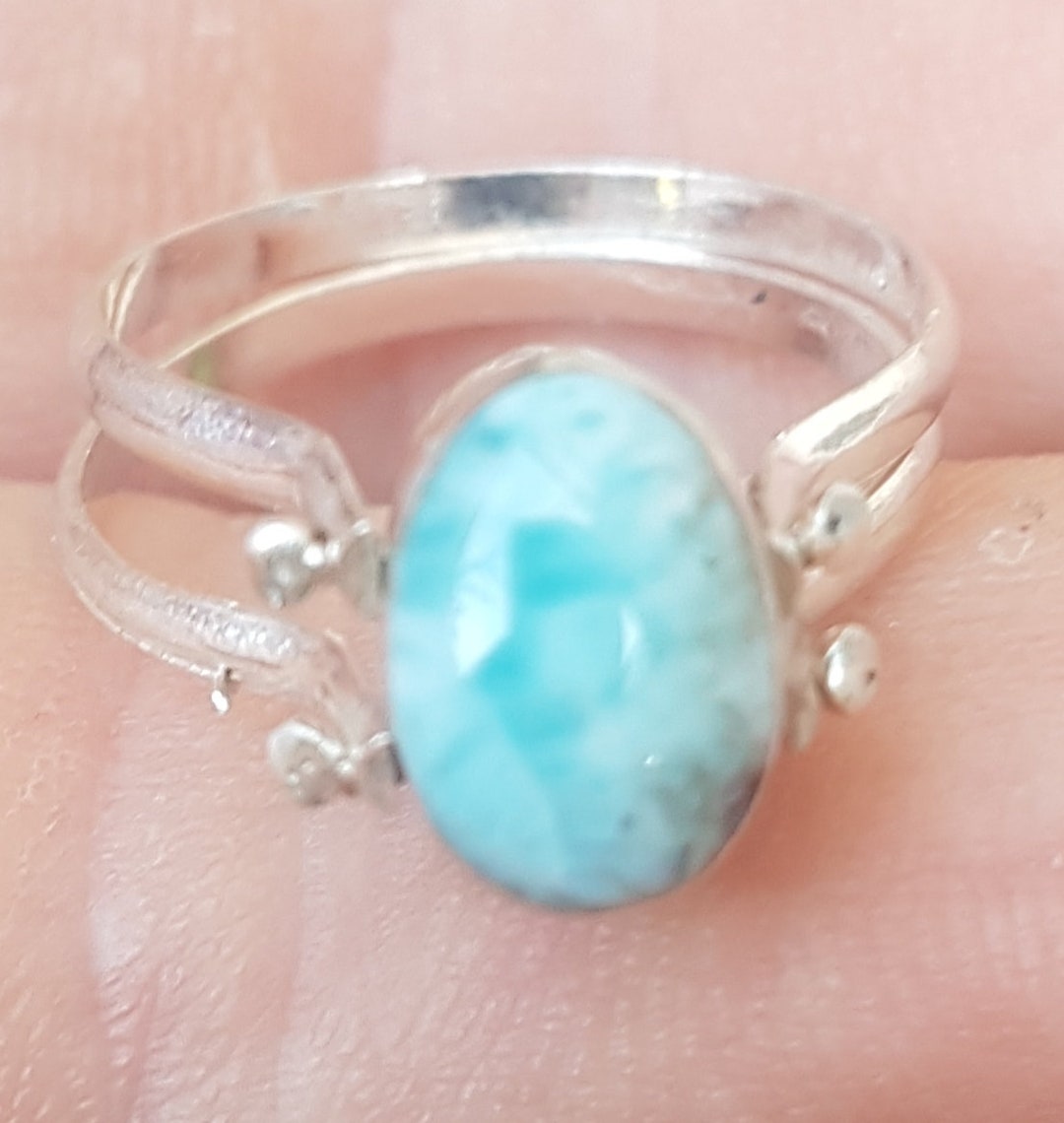 Flip 2 in 1 Oval LARIMAR-BLACK CORAL Stones 925 Sterling Silver ...