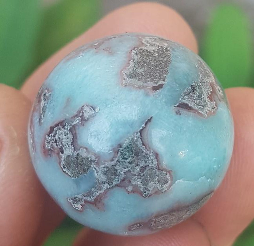 Uniq One Larimar Gemstone Dominican Pectolite Sphere 28 Grams Co-16 - Etsy