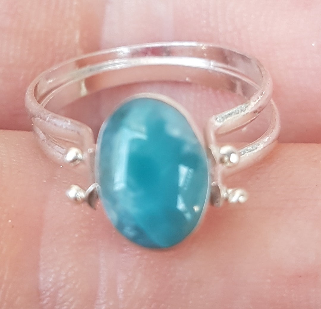 Flip 2 in 1 Larimar-stripe AGATE Stones 925 Sterling Silver Reversible ...