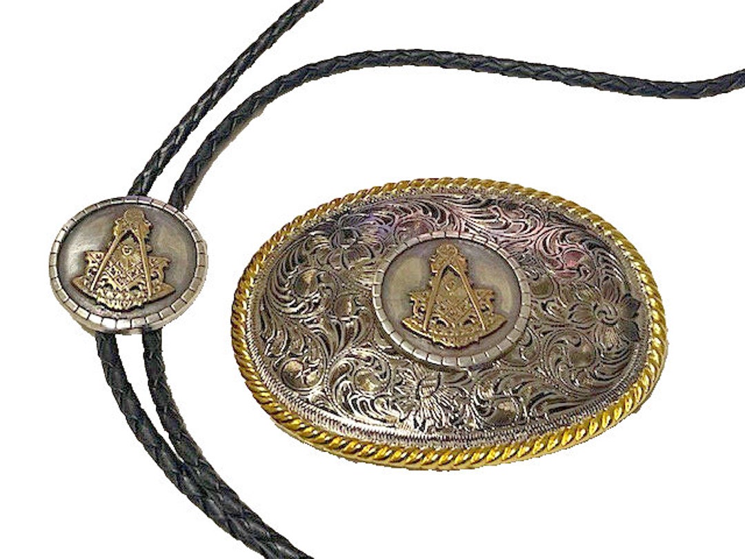 Masonic Freemasons Past President Belt Buckle and Bolo Set - Etsy