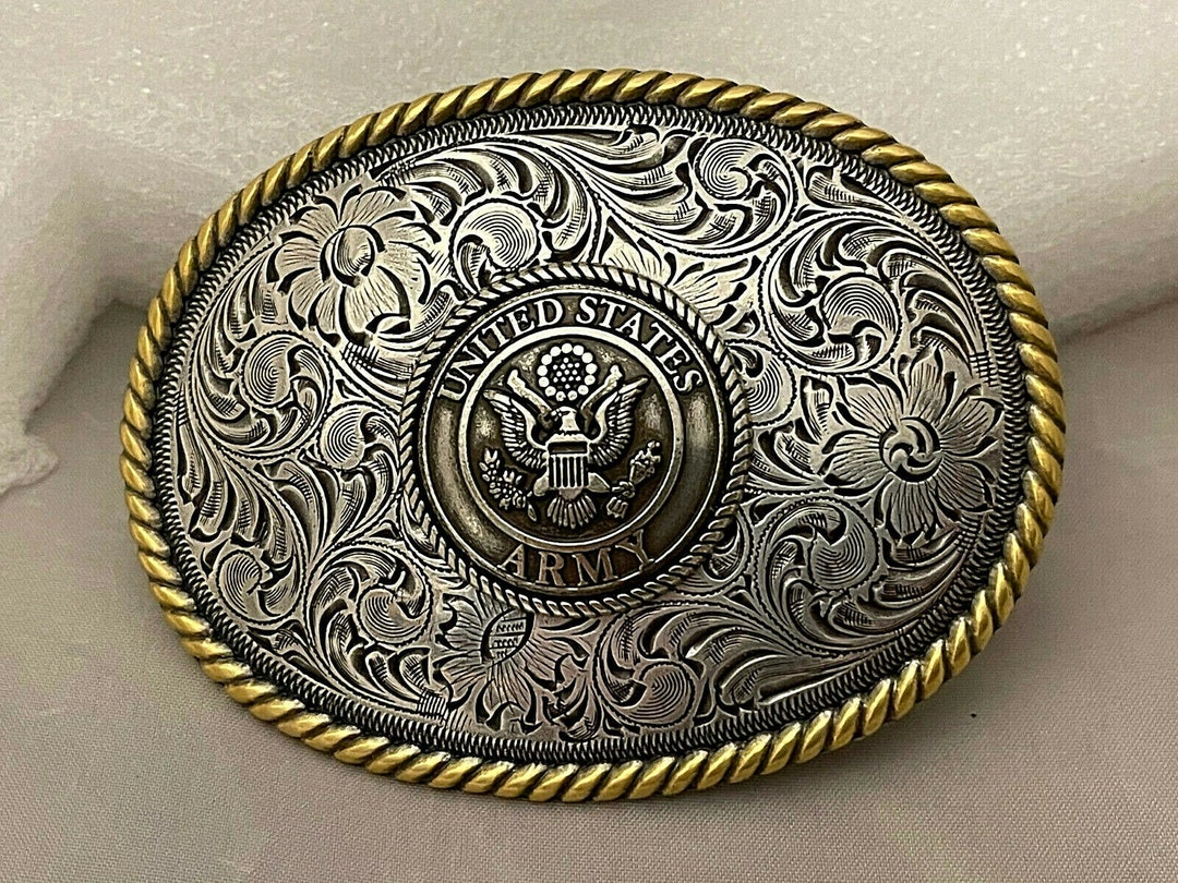 U.S. Army Tribute Belt Buckle Western Style - Etsy