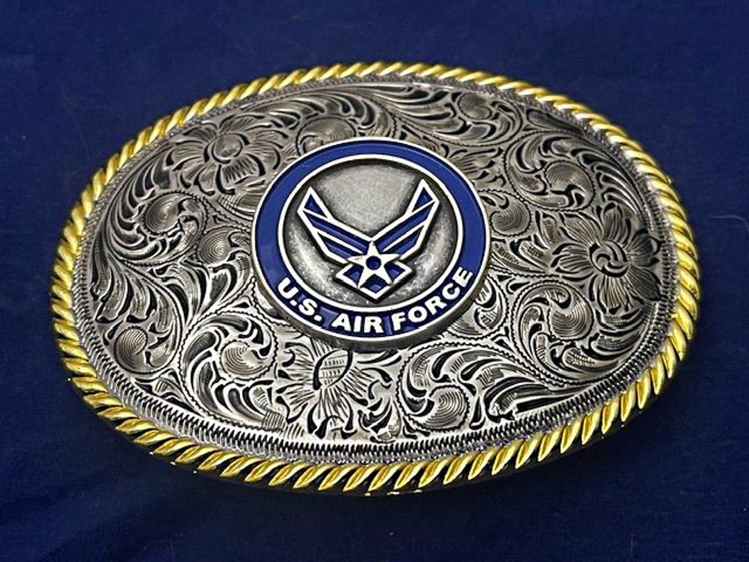 U.S. Air Force Tribute Belt Buckle Western Style (pewter) - Etsy