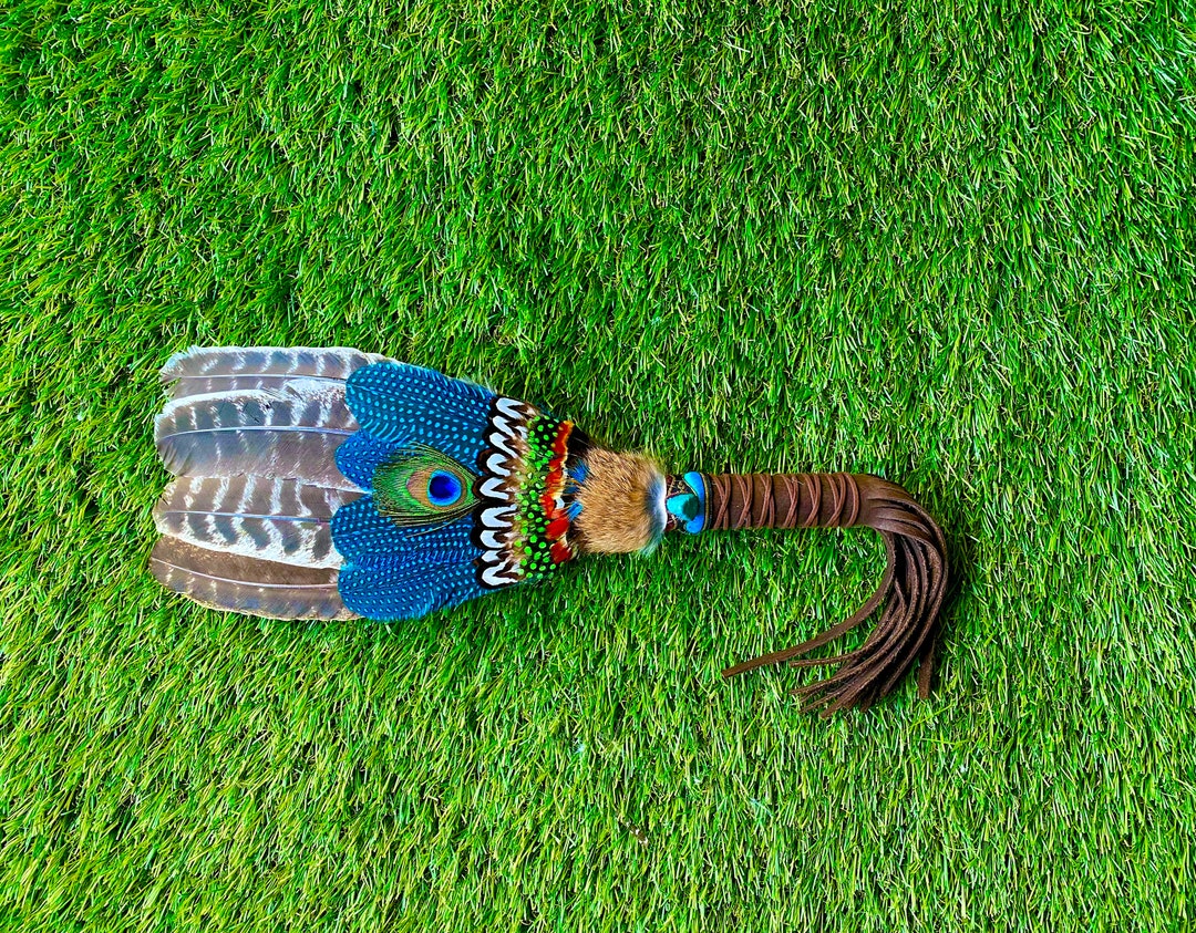 Beautiful Smudge Feather Fan. Shamanic Feather Fan for Smudging ...