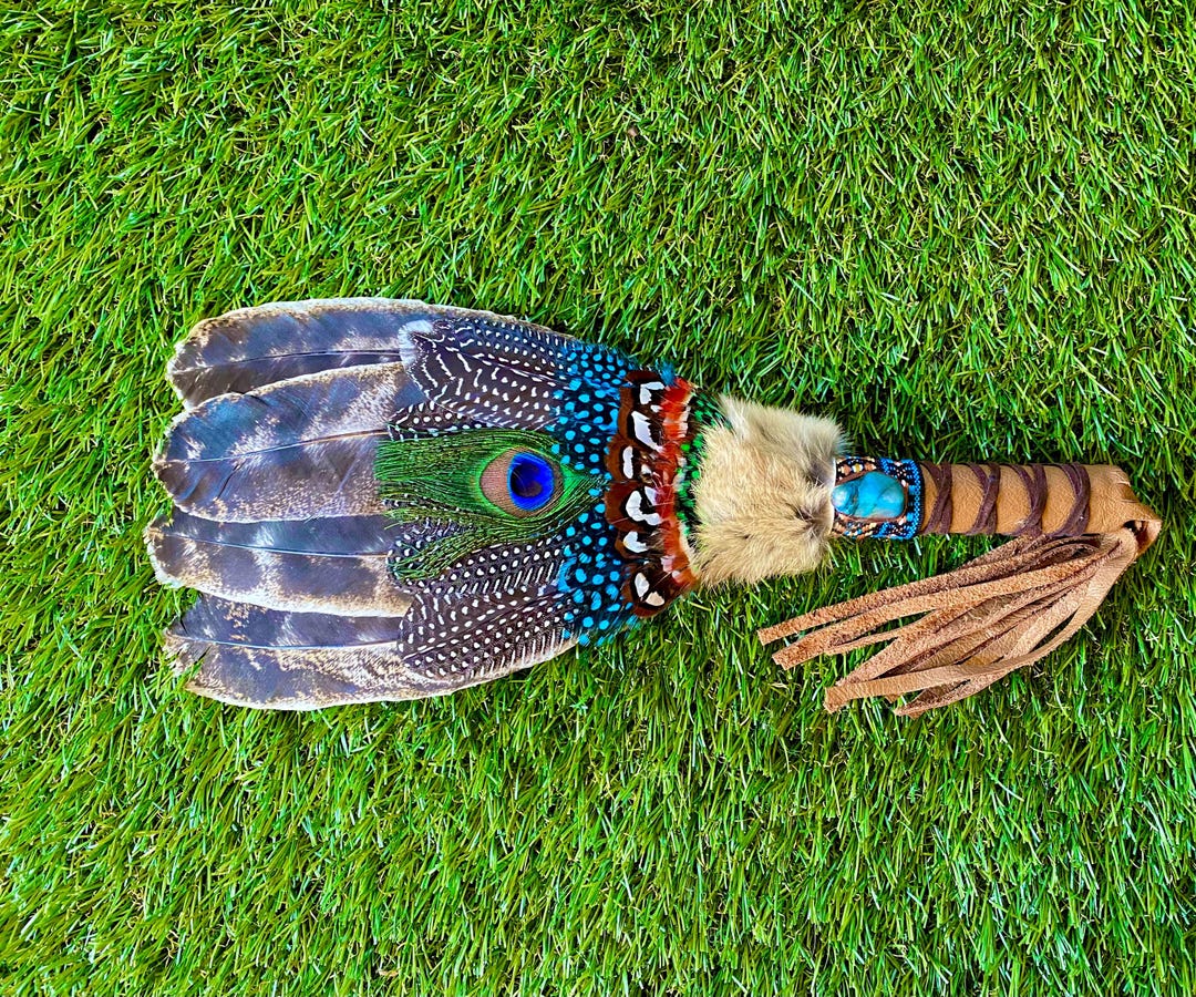 Beautiful Smudge Feather Fan. Shamanic Feather Fan for Smudging ...