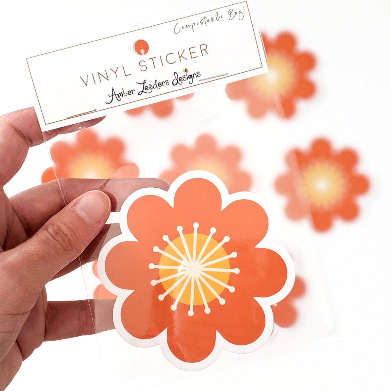 Bold Flower Vinyl Sticker 3.25 Inches - Etsy