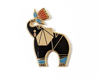 Elephant Enamel Pin | Etsy