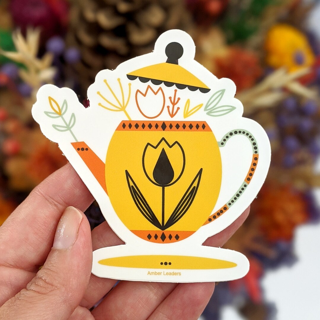 Teapot Vinyl Sticker 3.25 Inches Tall - Etsy