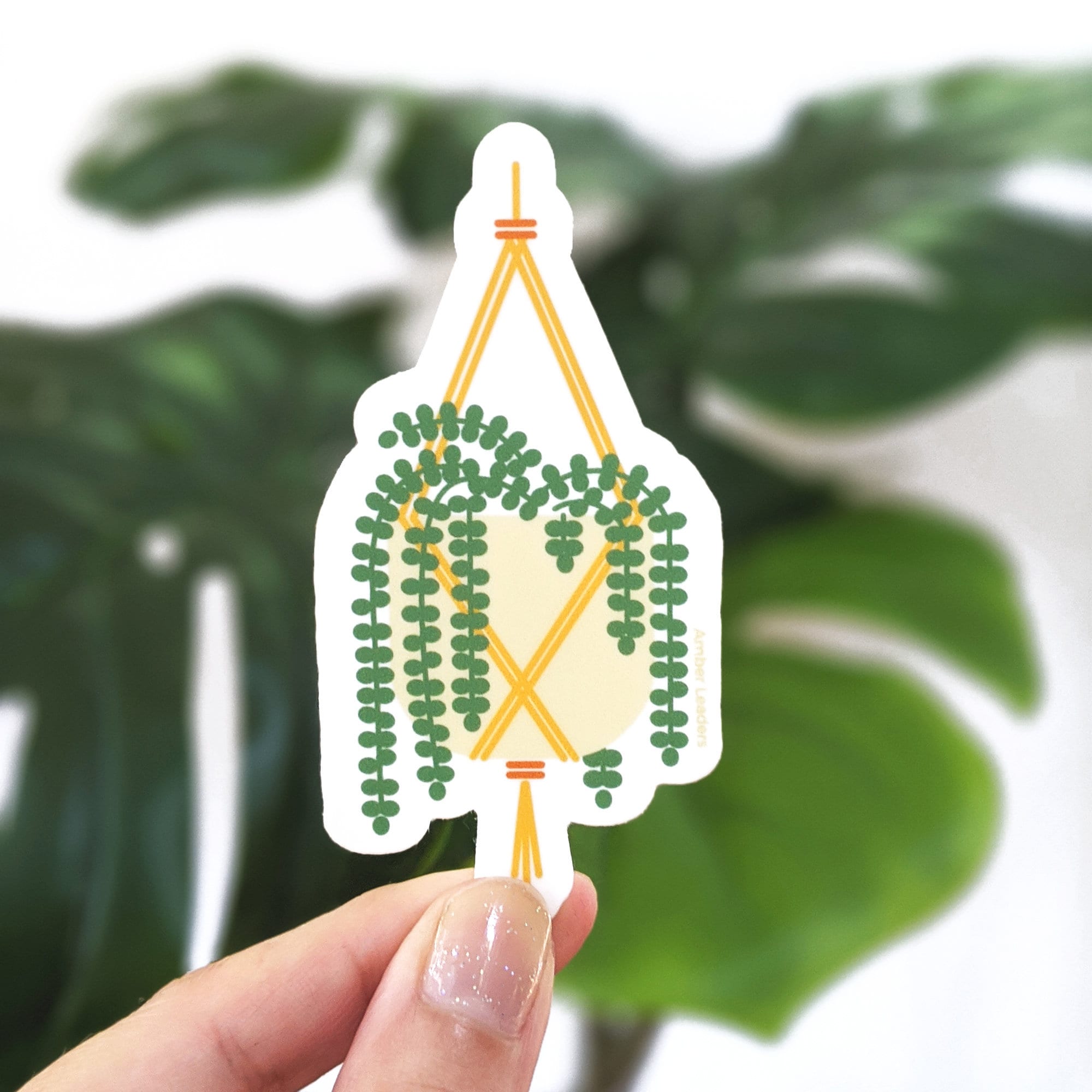 Hanging Plant Vinyl Sticker 3.25 Inches Tall, 1.5 Inches Wide - Etsy