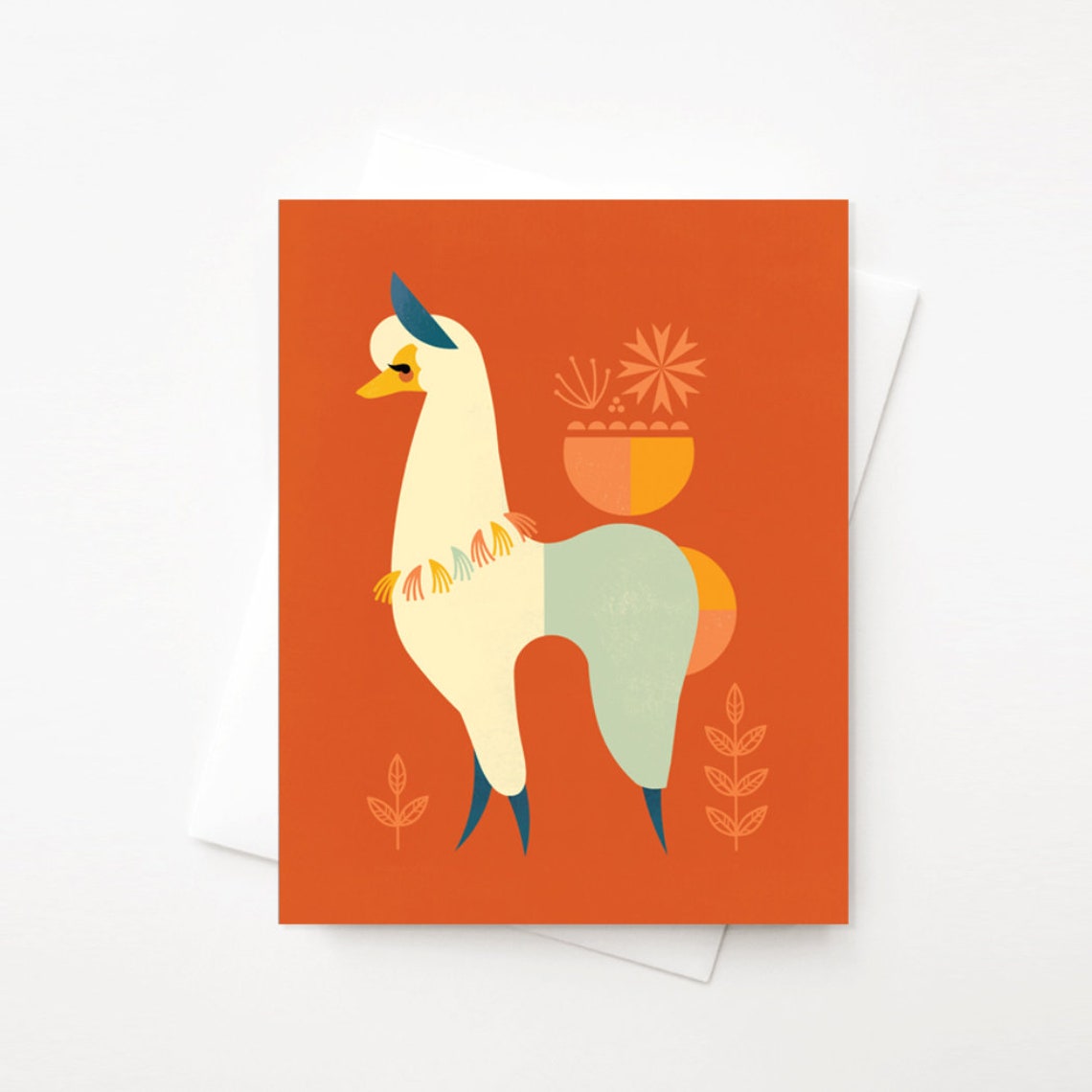 Llama Card A2 Greeting Card With Envelope by Amber Leaders - Etsy
