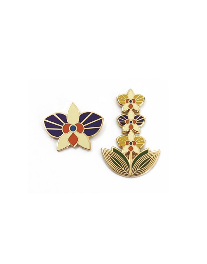 Mid-Century Modern Martini Hard Enamel Pin — Amber Leaders Designs