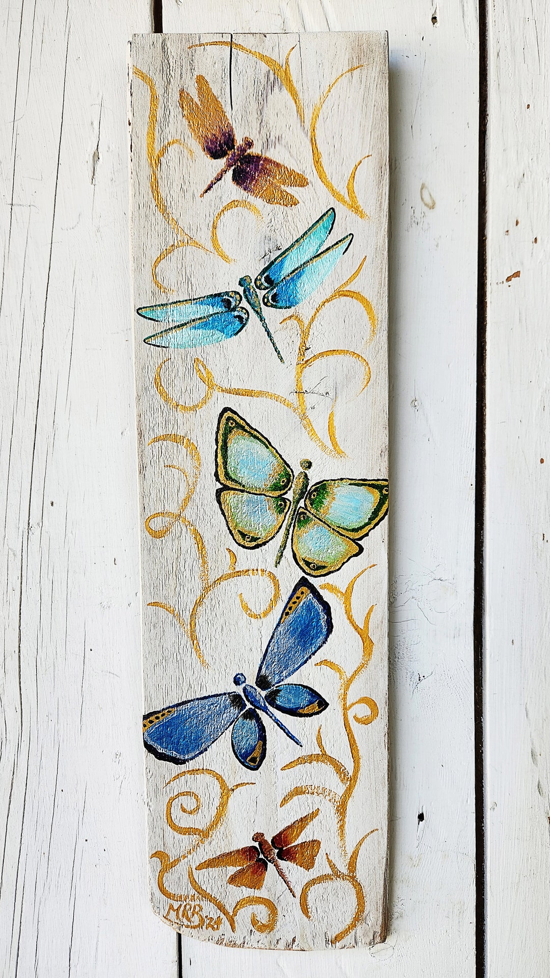 Butterflies and Dragonflies Porch Board - Etsy