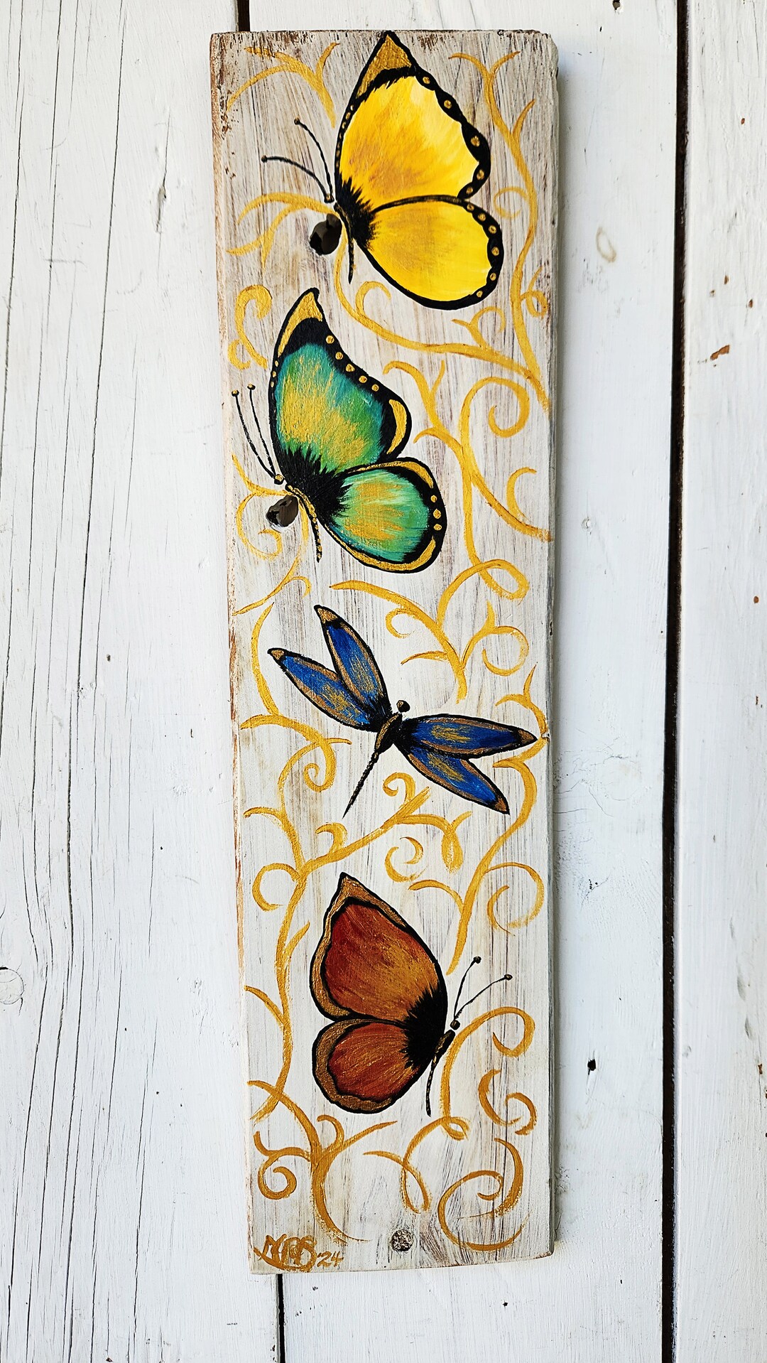 Butterflies and Dragonflies Porch Board - Etsy