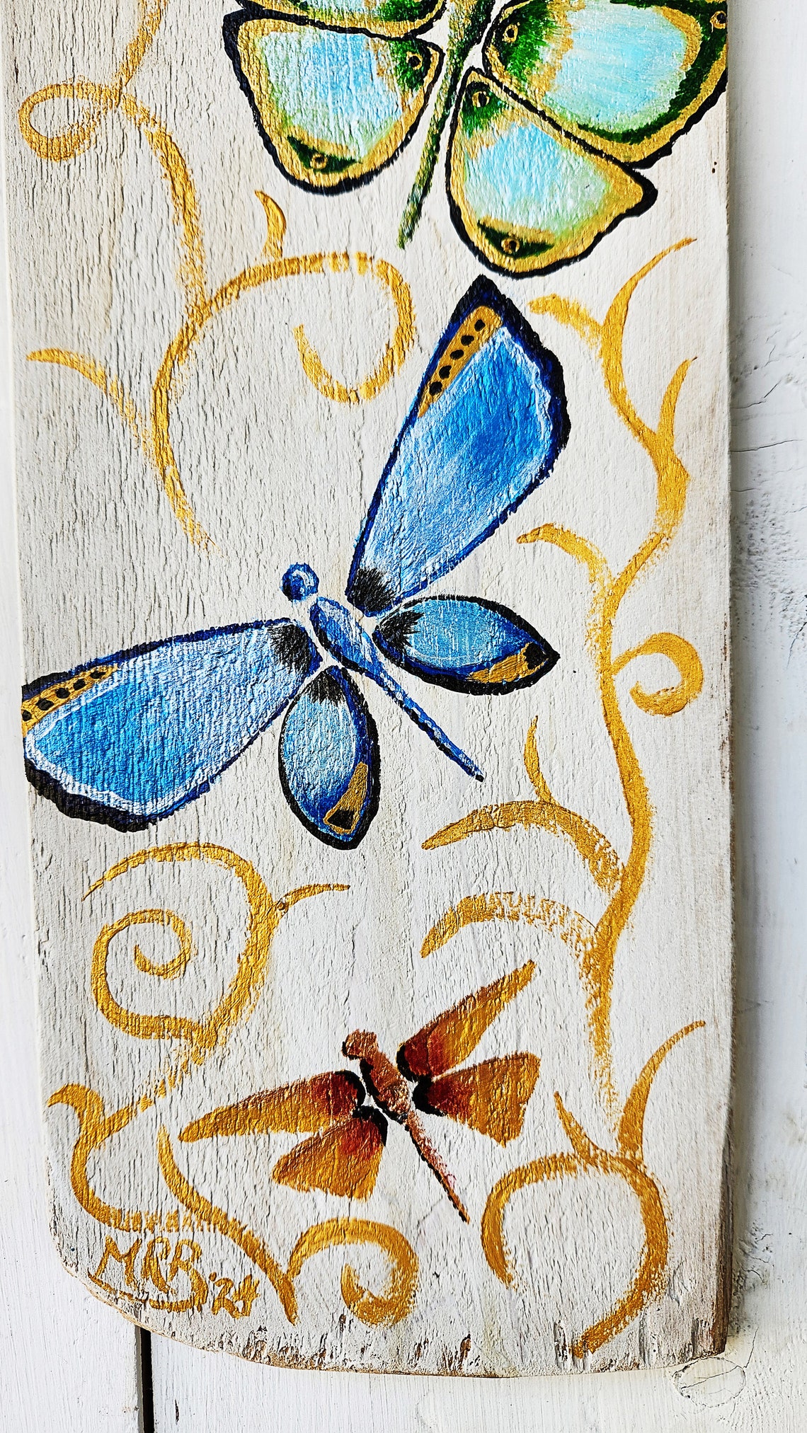 Butterflies and Dragonflies Porch Board - Etsy