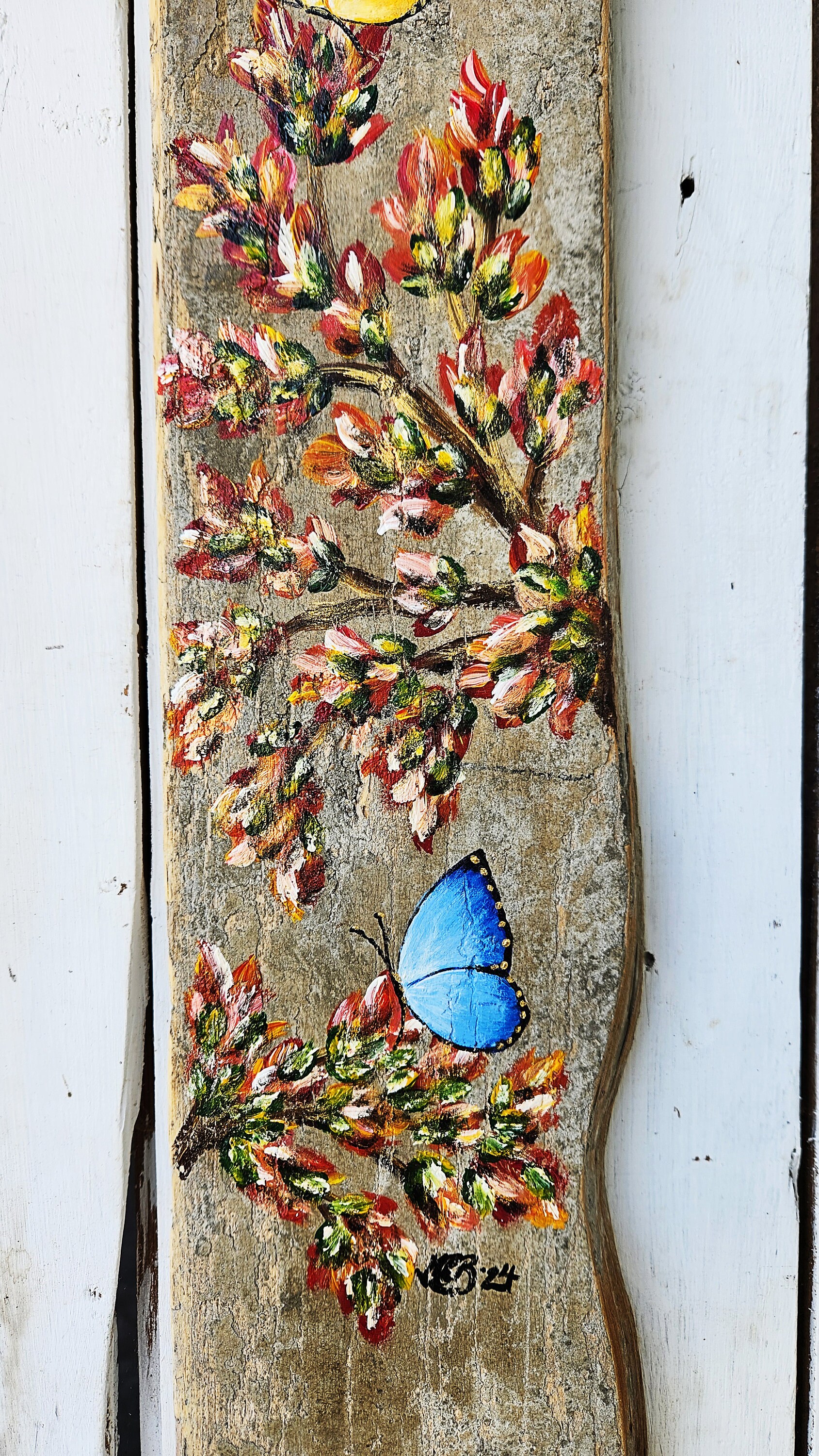 Bluebird and Butterflies, Porch Board - Etsy