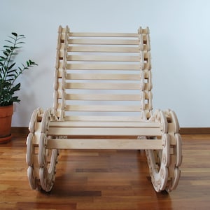 DIY Plans of Unique and Original Roll up Lounge Chair. for CNC and ...