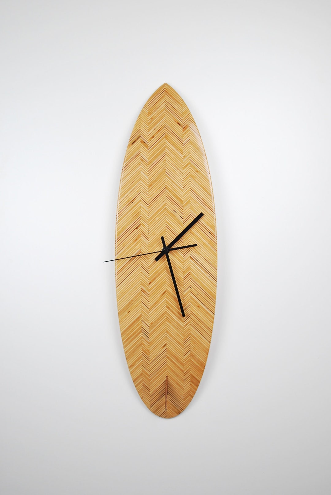 Plywood End Grain Surfboard Wall Clock - Etsy