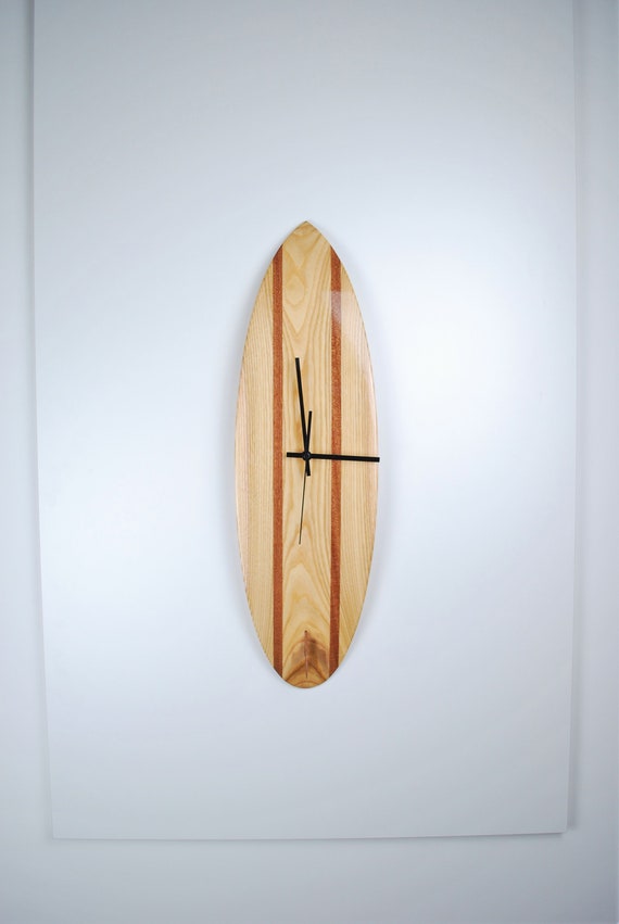 Wooden Surfboard Wall Clock | Etsy