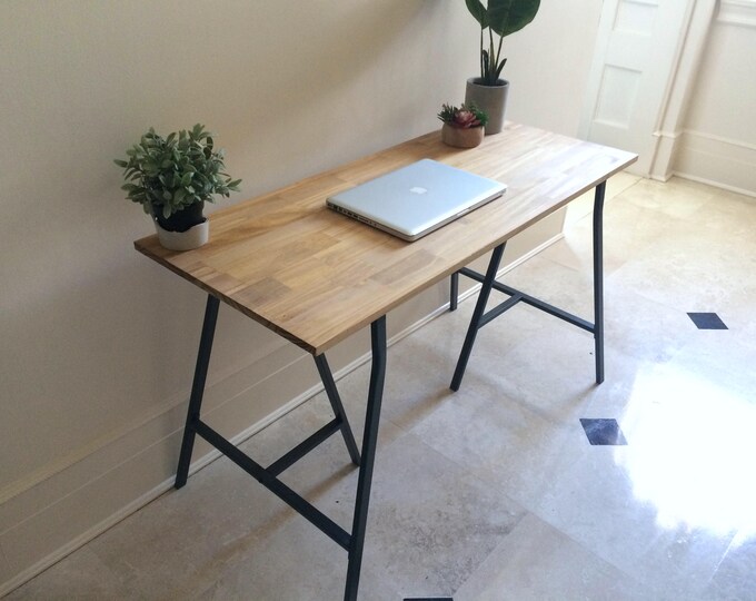 Long Narrow Desk/ Table on Ikea Legs. CHOOSE ANY SIZE. Free Shipping ...