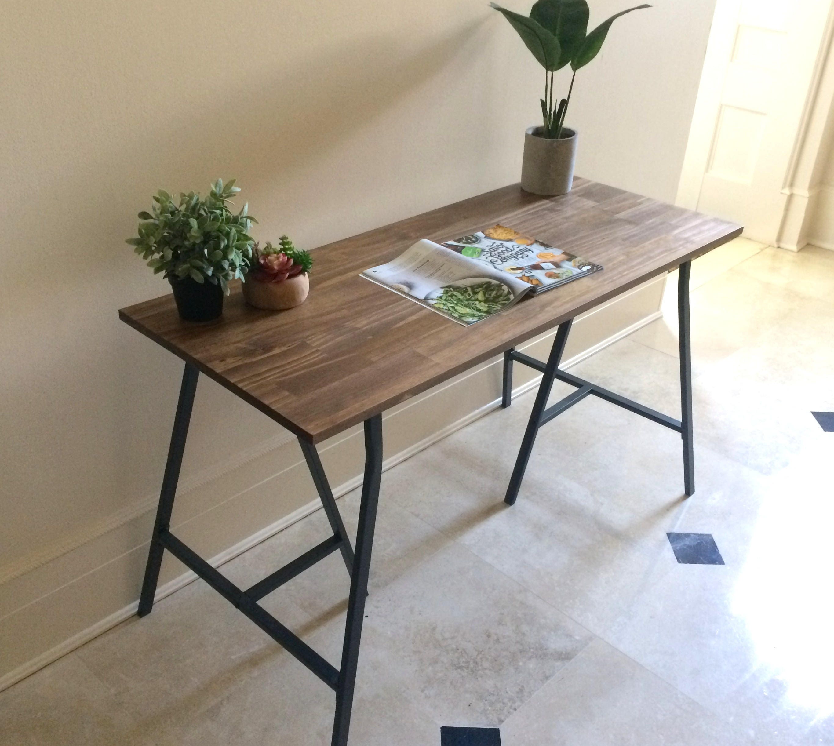 48x24 Long Desk or Narrow Dining Table Long Table. | Etsy