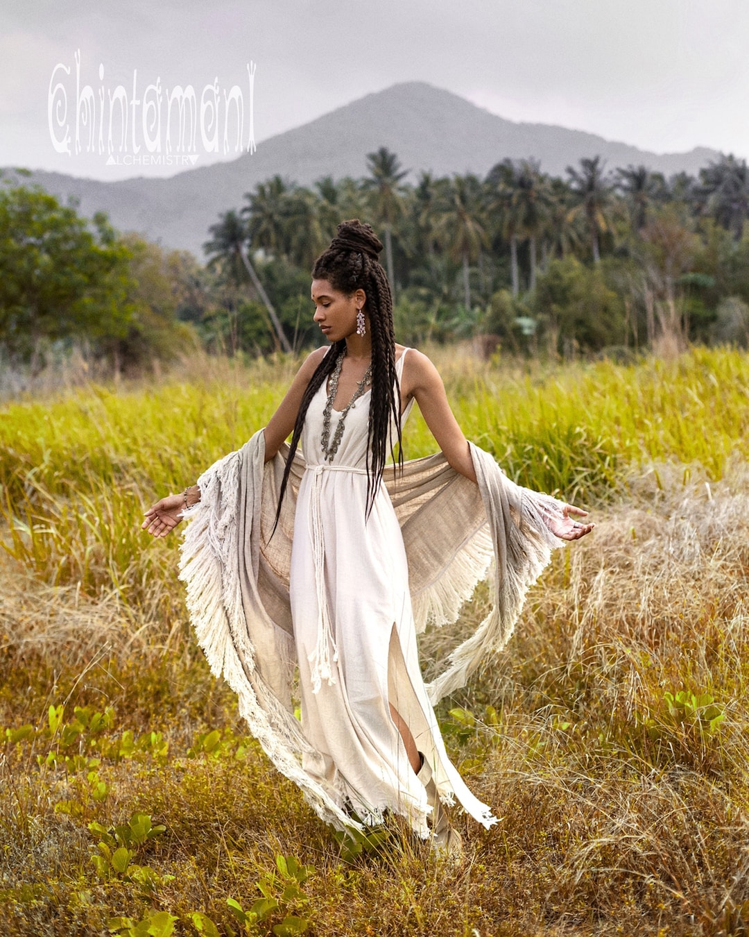 Backless Goddess Ethereal Dress ∆ Modest Elegant Wedding Ceremony Dress ...