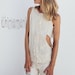 White Bohemian Top Open Side Tank Top Boho Tunic Raw - Etsy