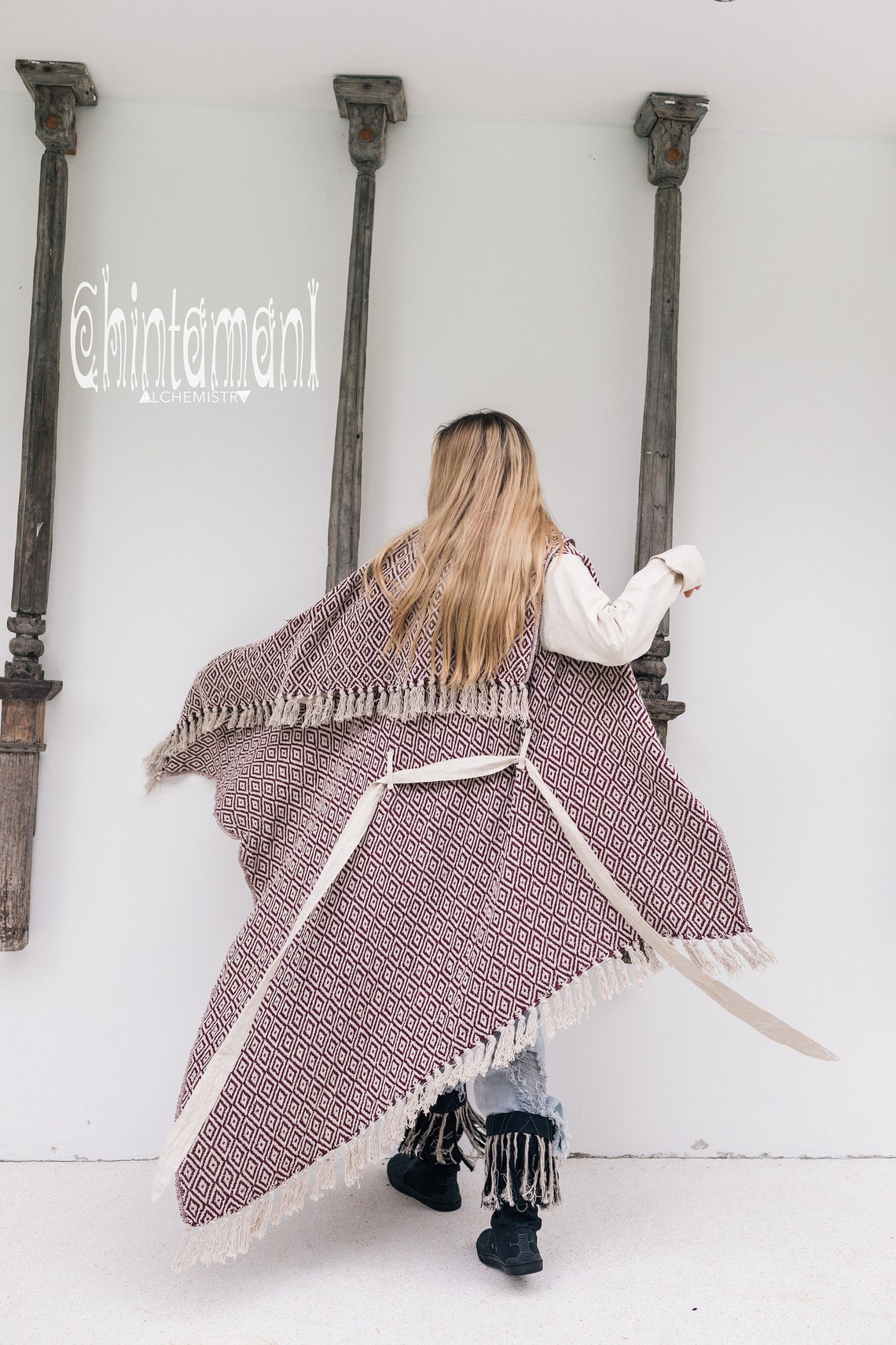 Blanket Coat Women Oversized Boho Cardigan Duster Fringe - Etsy