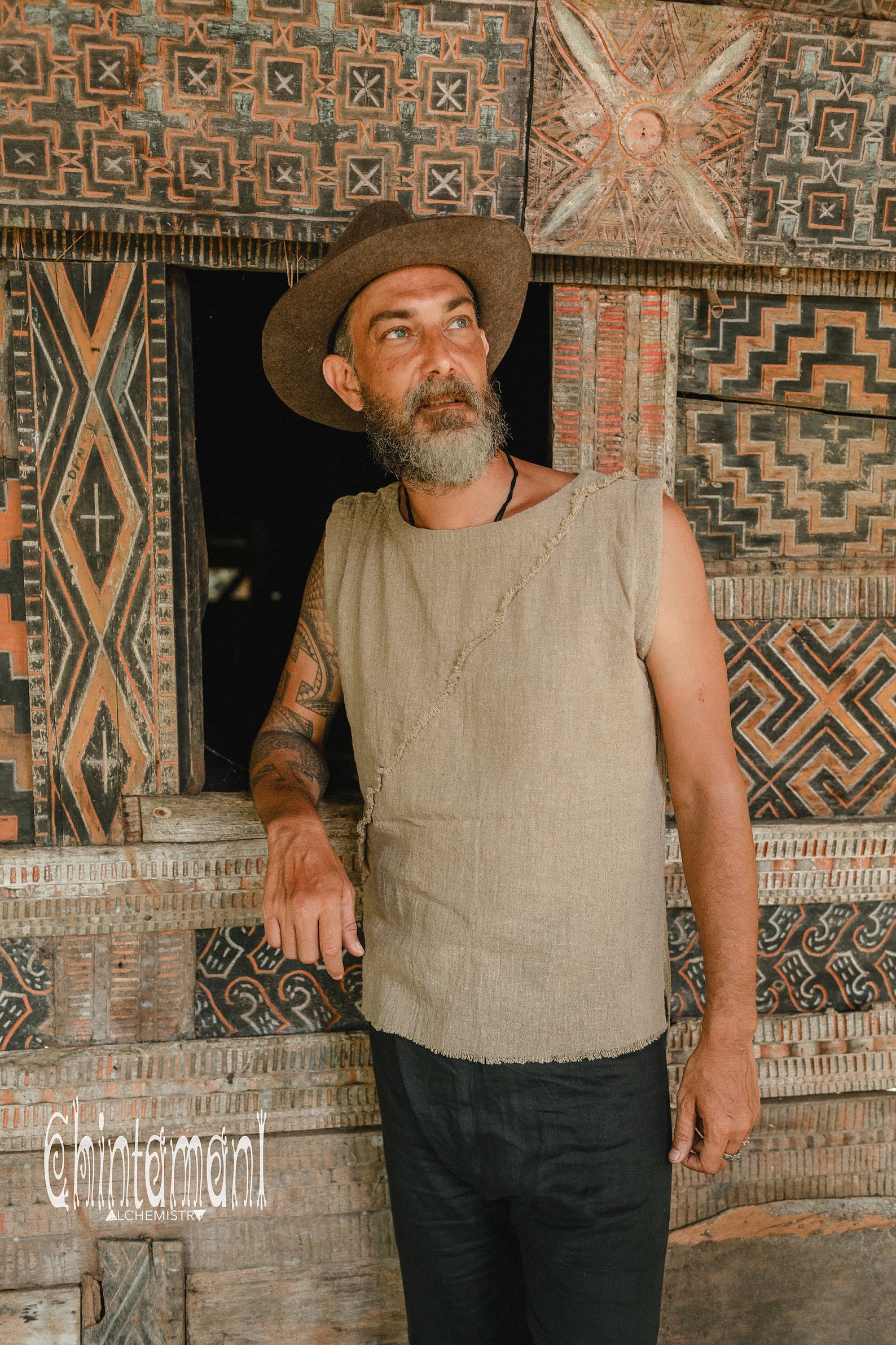 Mens Boho Tank Top Raw Cotton Hippie Shirt Boho Clothing Men - Etsy