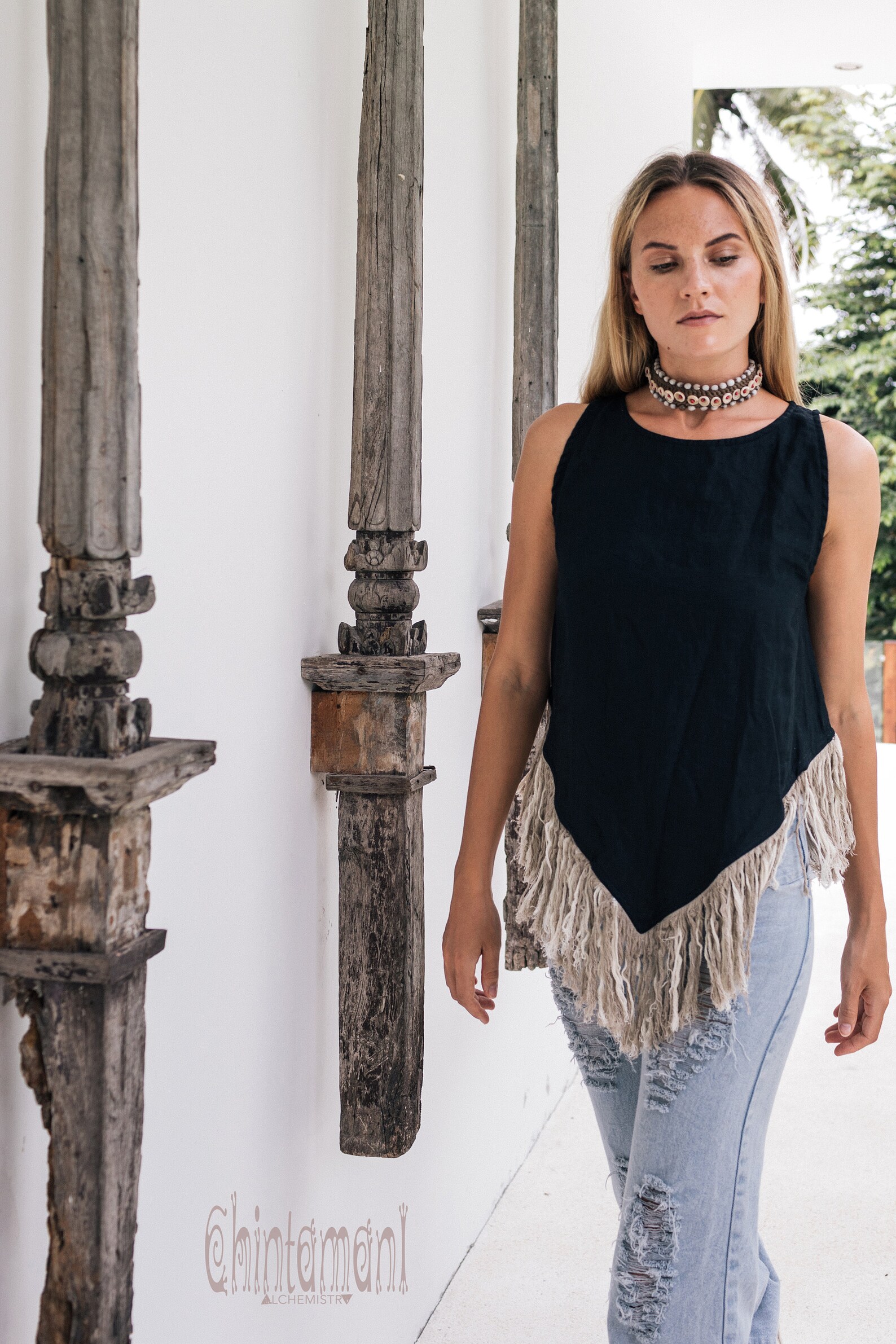 Black Linen Top Women Boho Blouse Linen Clothing Hippie | Etsy