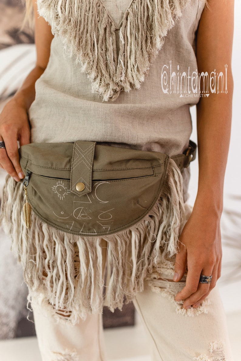 Boho Fanny Pack for Women Banana Hip Bag Festival Canvas | Etsy