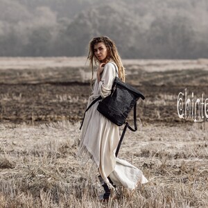 Small Boho Backpack Flat Canvas Backpack Rolltop Laptop - Etsy