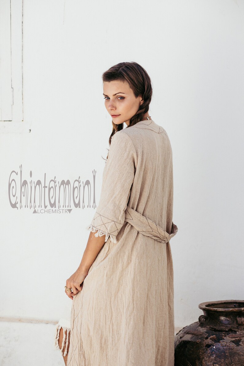 Organic Cardigan Robe Boho Dress Earthy Organic Clothing | Etsy