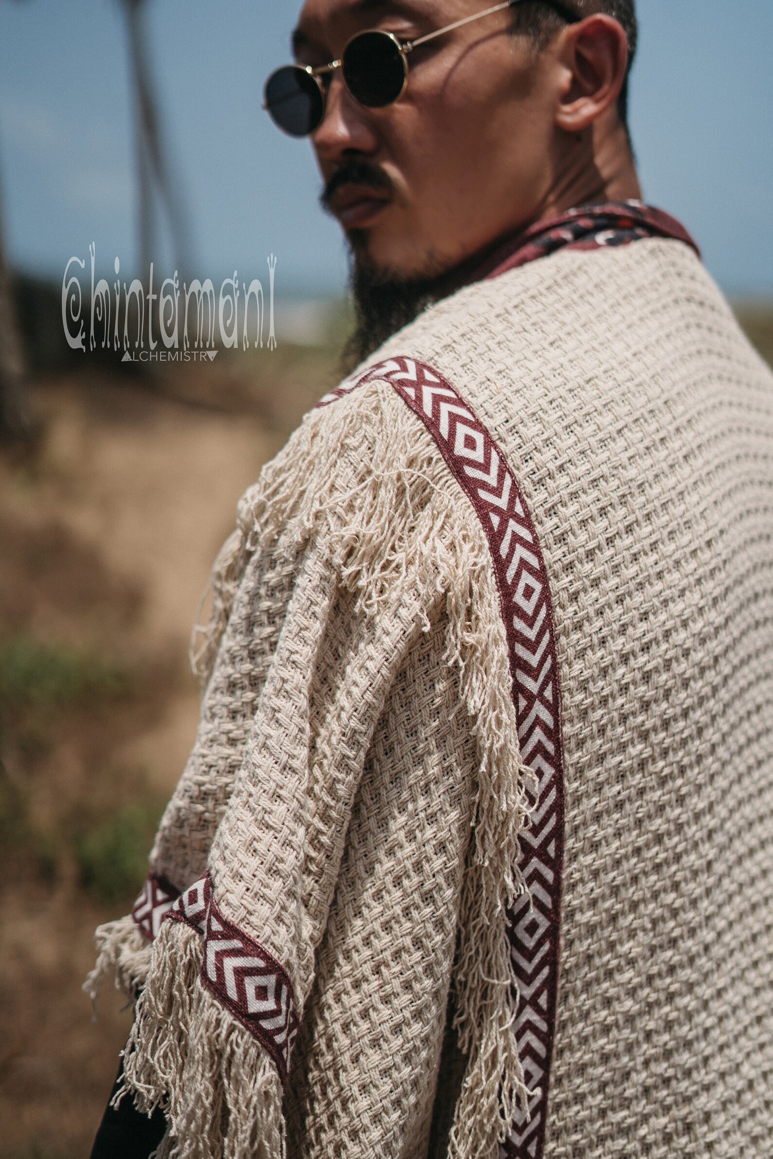 BERBER Mens Poncho Wrap Coat Boho Man Clothing Hemp Jacket - Etsy