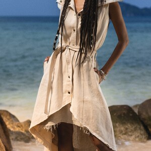 Bohemian Denim Frock Coat for Women ∆ Asymmetrical Trench Coat ∆ ...