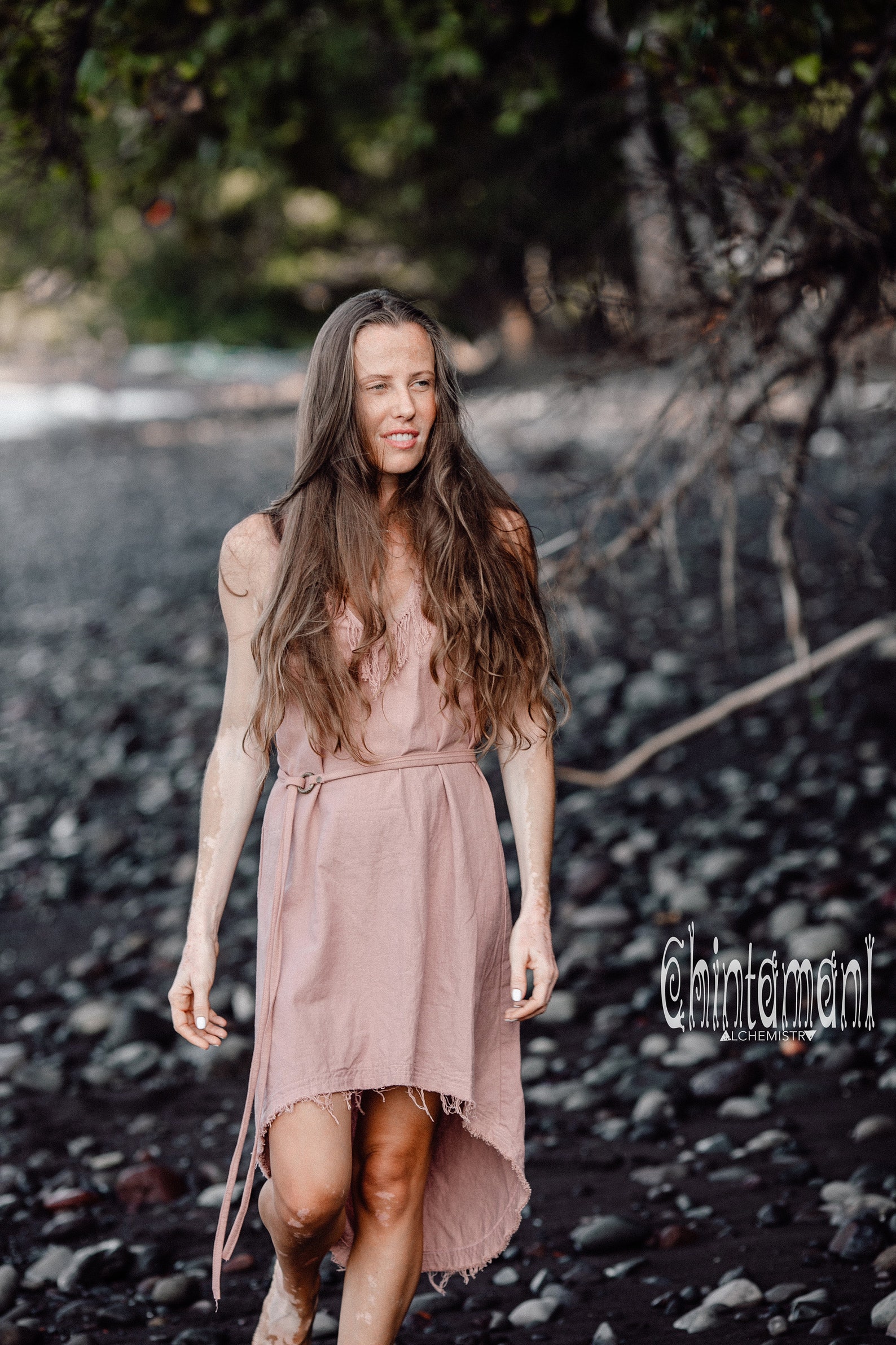 Blush Bohemian Dress Gypsy Pink Mini Dress Boho Eco - Etsy