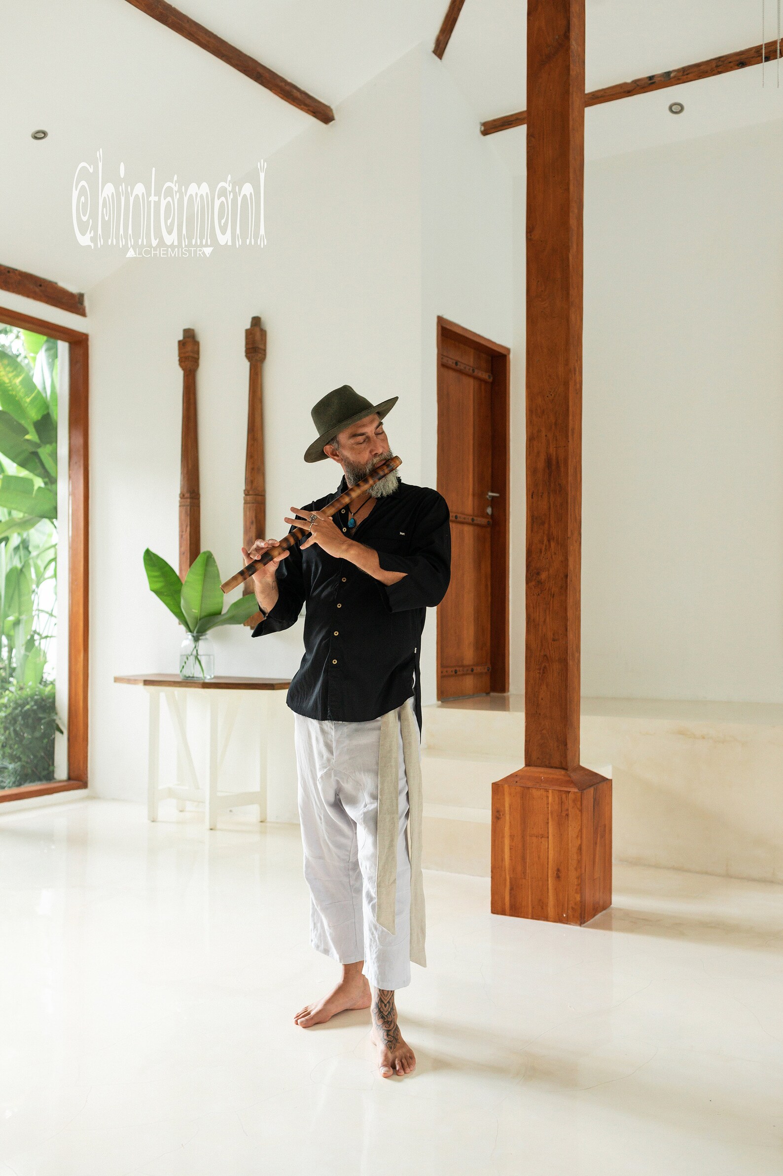 Black Button Down Shirt Men Boho Clothing Cotton Top 3/4 - Etsy