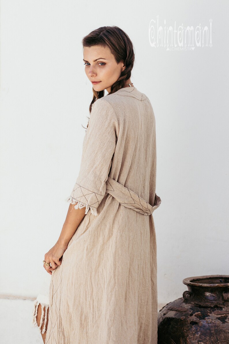 Organic Cardigan Robe Boho Dress Earthy Organic Clothing - Etsy