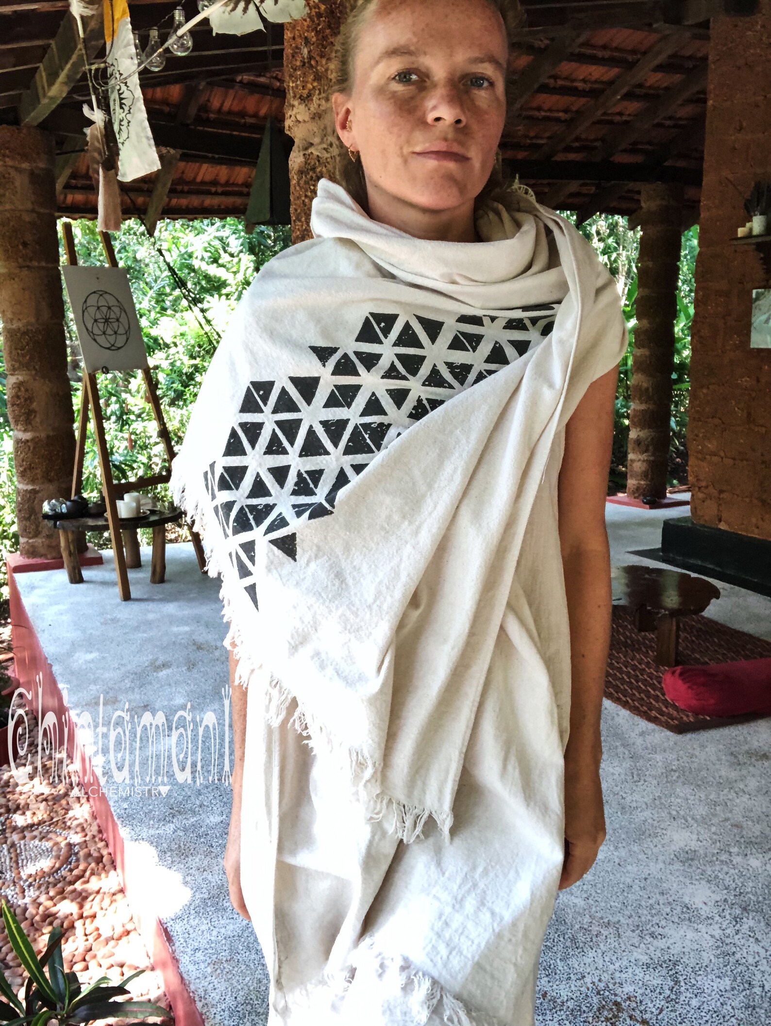 Organic Bohemian Shawl Boho Scarf Raw Cotton Beach Wrap - Etsy