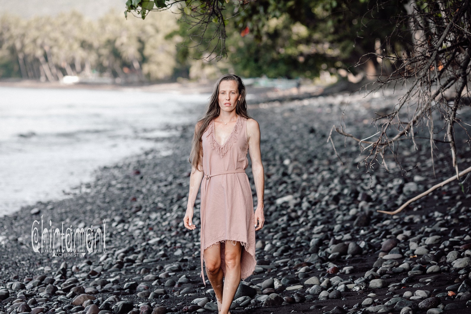 Blush Bohemian Dress Gypsy Pink Mini Dress Boho Eco - Etsy