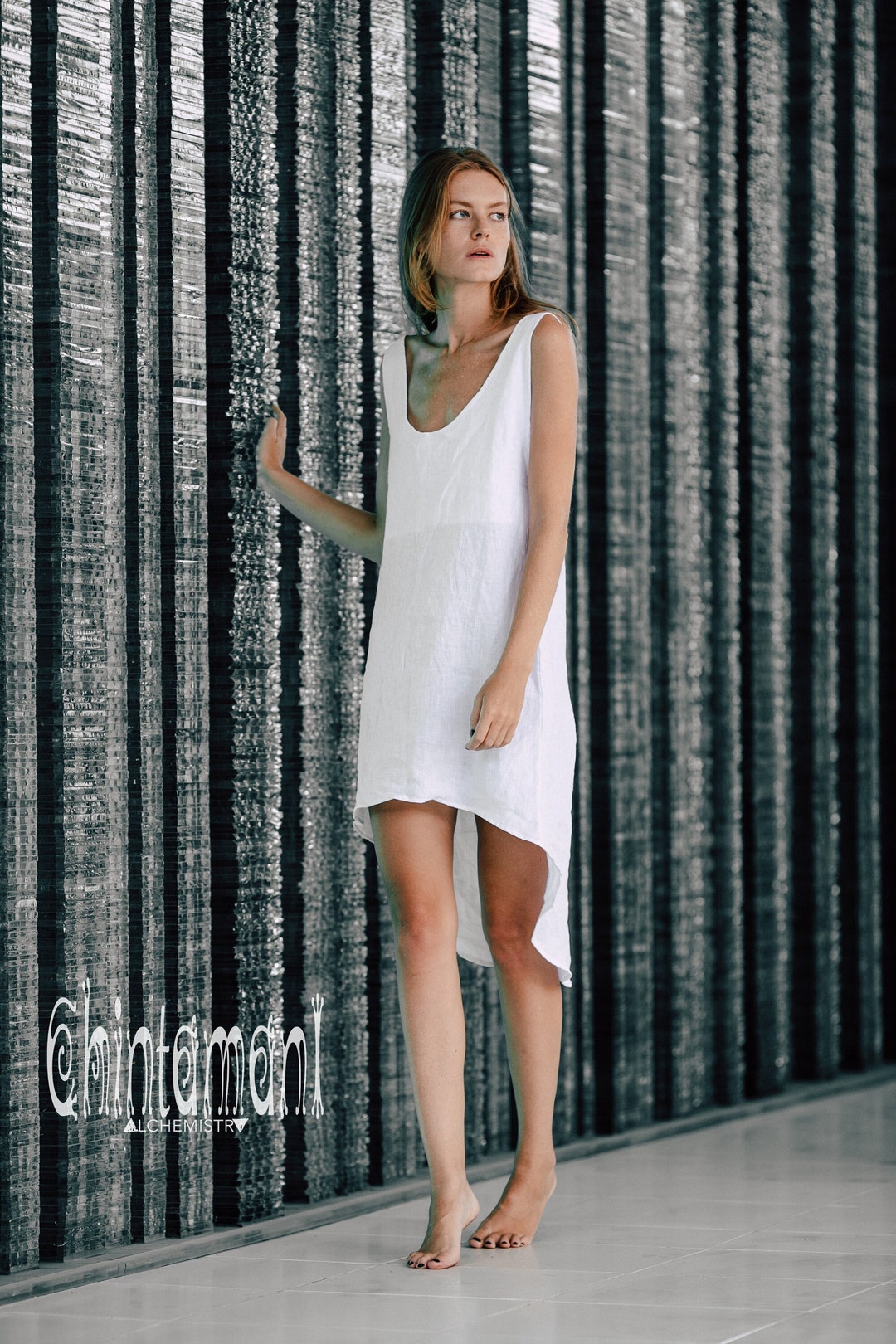 Backless Linen Dress Bohemian Dresses for Women Organic - Etsy