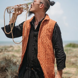 Mens Vest Jacket ∆ Boho Clothing Tulum Man Festival Outfit ∆ Tribal ...