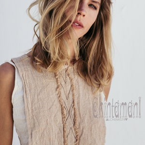 Boho Tank Top Women ∆ Open Sides Raw Cotton Top ∆ Yoga Bohemian Shirt ∆ ...