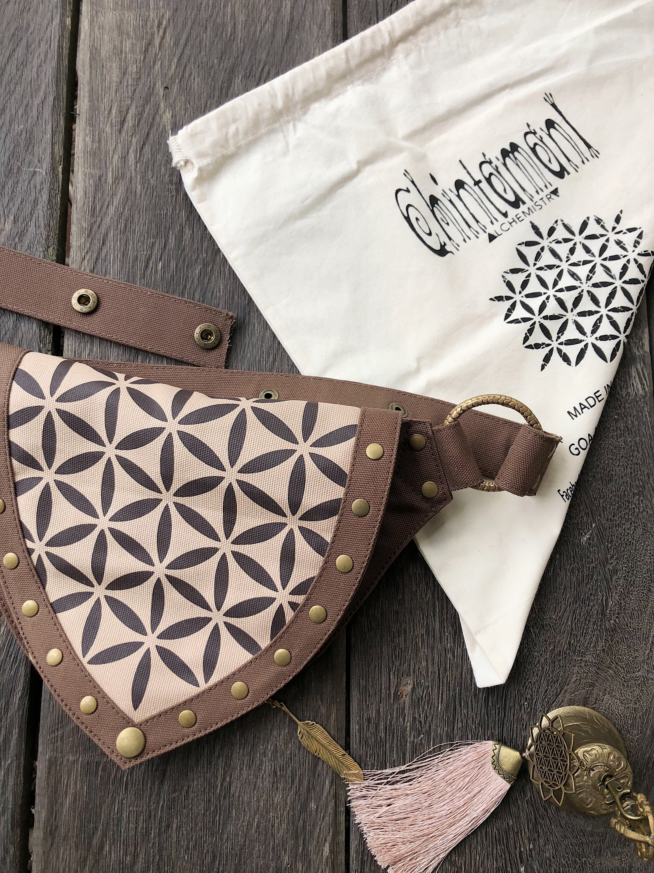 Brown Waist Bag Thigh Pocket Belt Bag Boho Canvas Hip Bag | Etsy