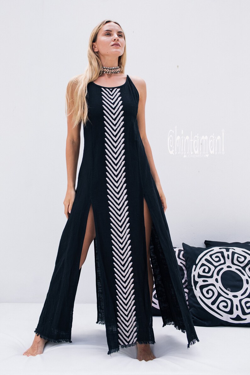 Organic Cotton Boho Dress Long Maxi Dress Tribal Goddess - Etsy