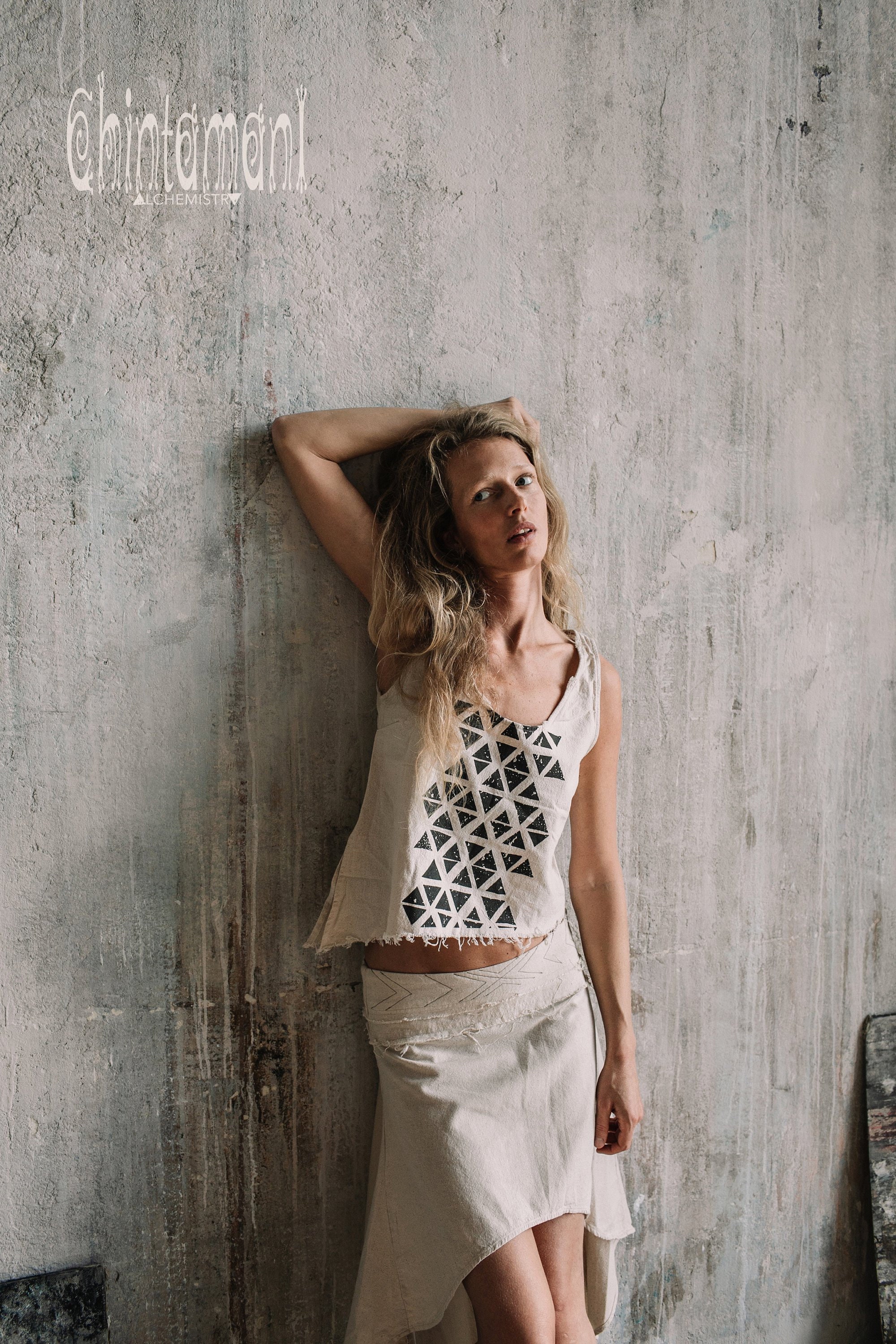 Asymmetrical White Boho Crop Top Organic Gypsy Clothing | Etsy