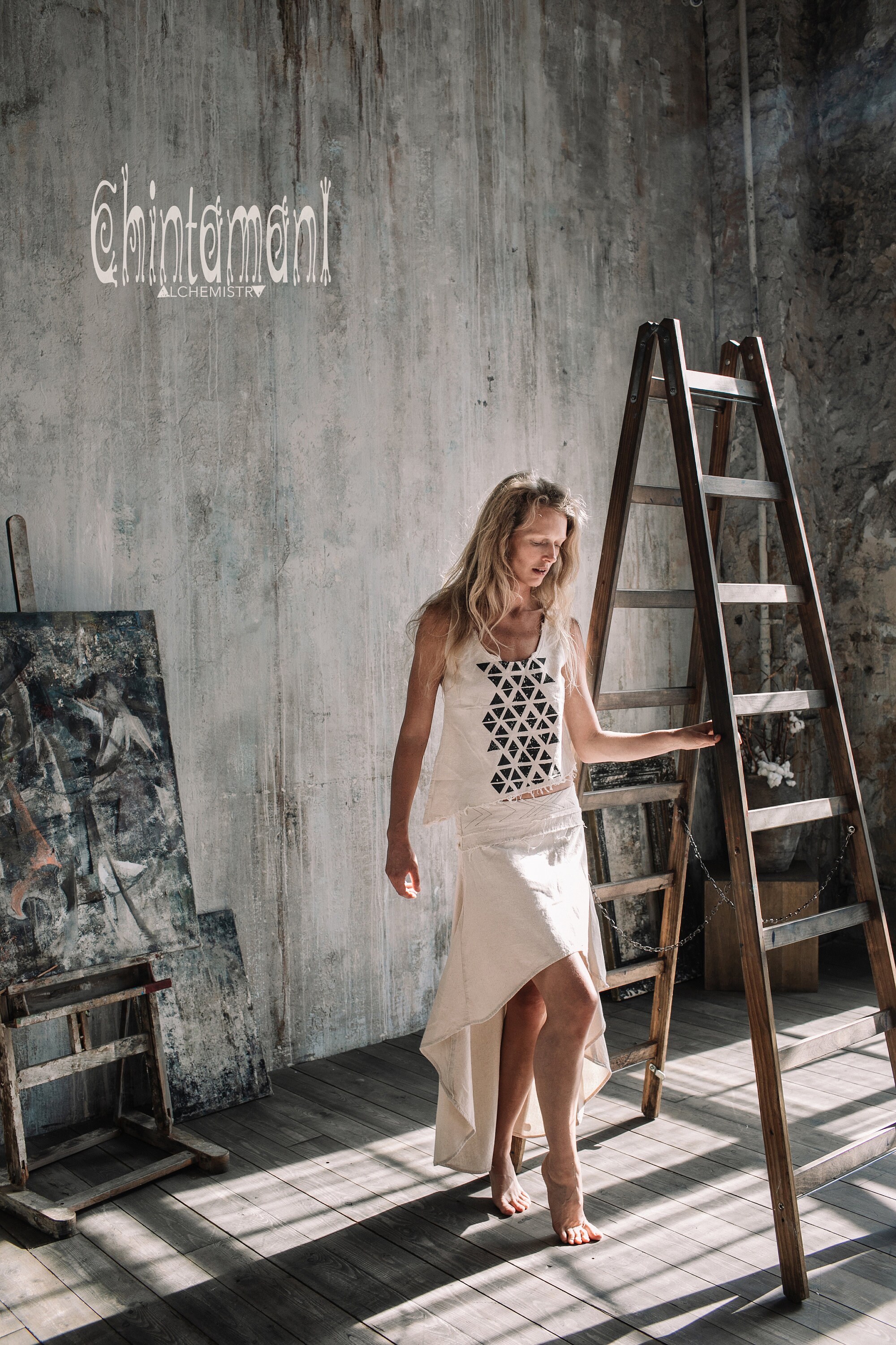 Asymmetrical White Boho Crop Top Organic Gypsy Clothing | Etsy