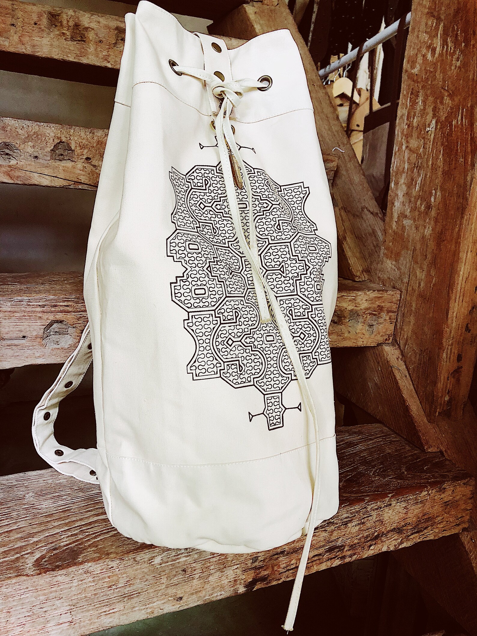 Giant Canvas Backpack Torba Large Boho Backpack Peru | Etsy