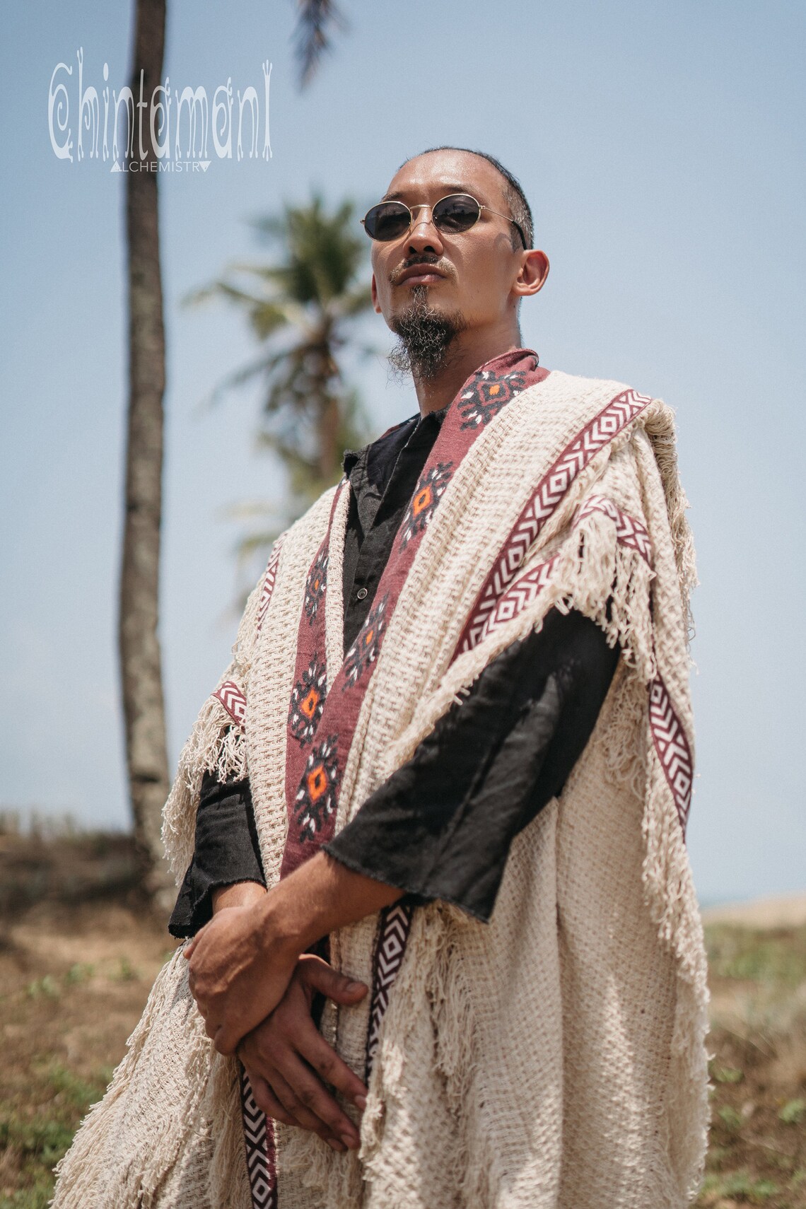 BERBER Mens Poncho Wrap Coat Boho Man Clothing Hemp Jacket - Etsy