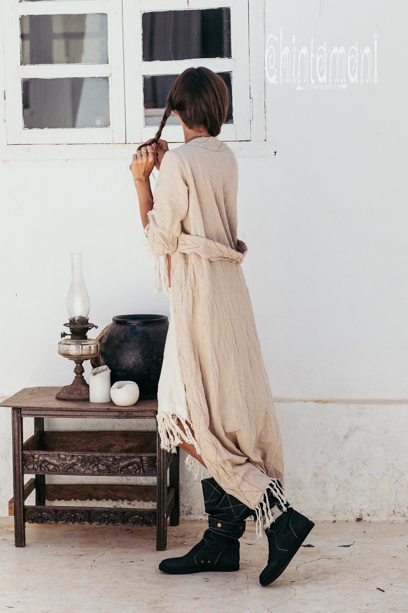 Organic Cardigan Robe Boho Dress Earthy Organic Clothing - Etsy