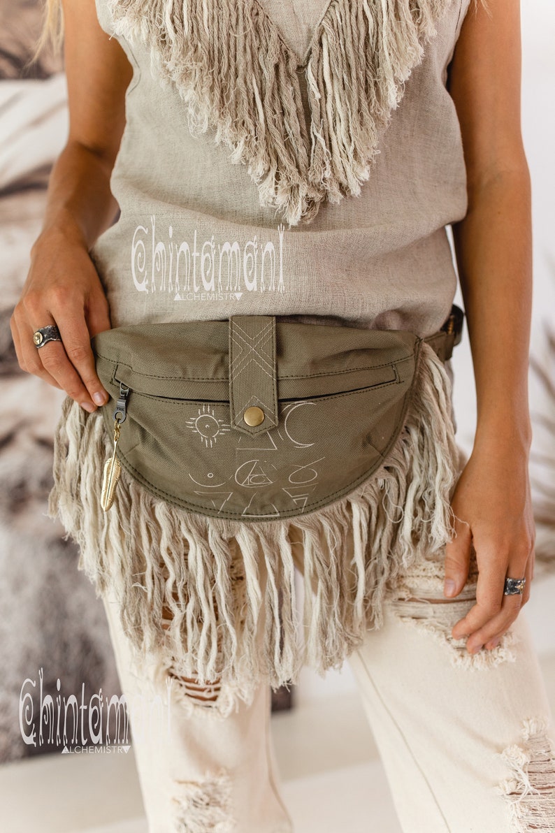 Boho Fanny Pack for Women Banana Hip Bag Festival Canvas - Etsy